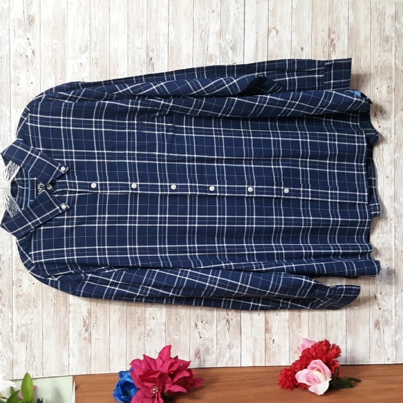 Chaps | Shirts | Chaps Size 2xb Navywhite Button Up Shirt | Poshmark